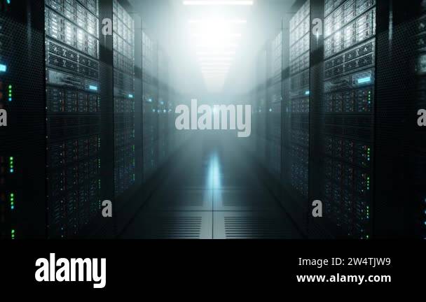 Data center with endless servers. Network and information servers ...