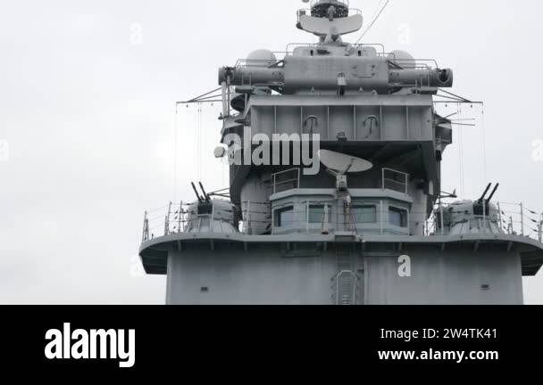 exterior of an artillery cruiser. fire support ship with anti-aircraft ...