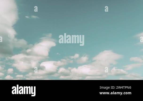 Gently Fluffy Clouds Cloud Sky Blue Moving In Blue Cloudy Sky With ...