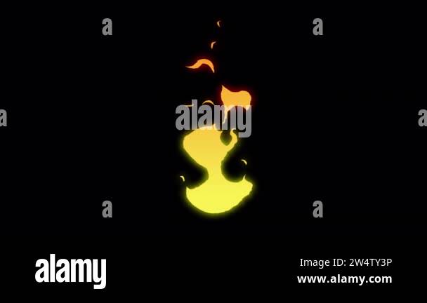 Fire 2D fx animation with alpha channel.Cartoon Fire frame by frame ...