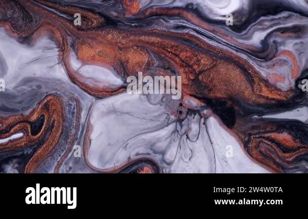 Fluid art drawing footage, modern acryl texture with flowing effect ...