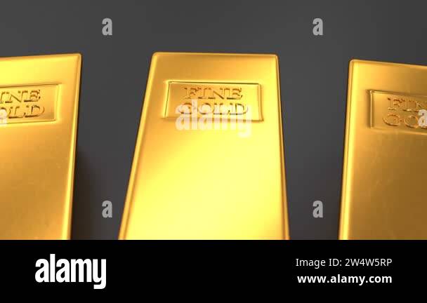 Gold bars, ingot on black background, 4K loop Stock Video Footage - Alamy