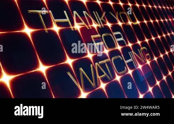 Thank You For Watching for sci-fi hi-tech title. 4K 3D Thank you for ...