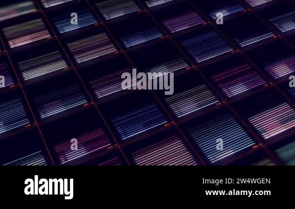 Digital cells with lines. Animation. Changing numeric columns of lines in cells. Background with ...