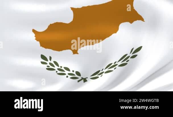 Flags of the world - flag of Cyprus. Waved highly detailed flag ...