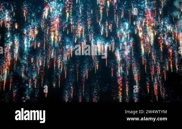 Abstract Falling Magic Particles Background Loop/ 4k animation of an ...