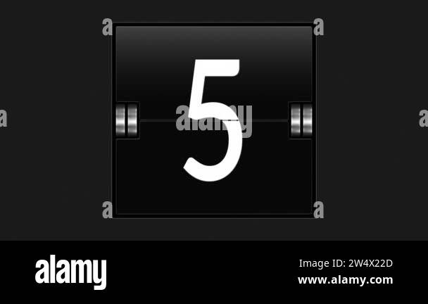 Countdown flip display tiles. 4k 3D Animation of a flip display ...