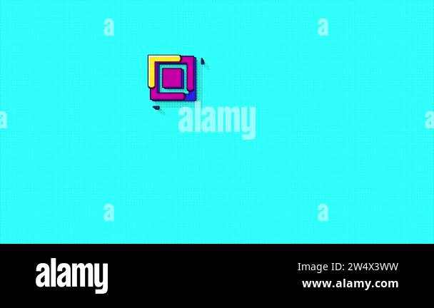 Cyber QR Code Technology Icon Reveal Background Loop/4k animation of an abstract cyber ...