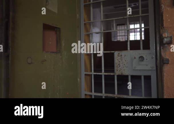 Prison Metal Door Closes Protect Prisoner From Inside to Escape. Food ...