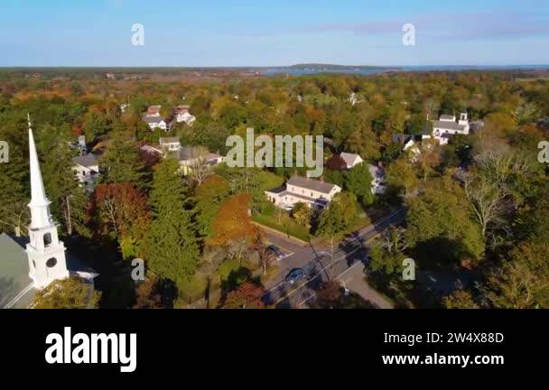 Kingston historic town center including Mayflower Congregational Church ...