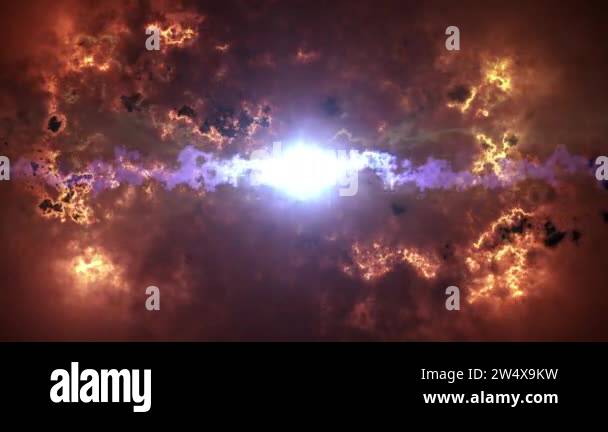 Abstract smoke dust storm with center flare light burst background. 4K ... Abstract smoke dust storm with center flare light burst background. 4K ...