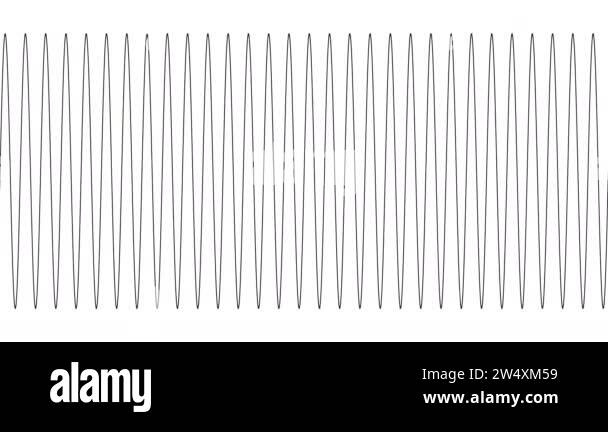 Compression Wave Waveform Single Line Shrinking Increasing Frequency ...