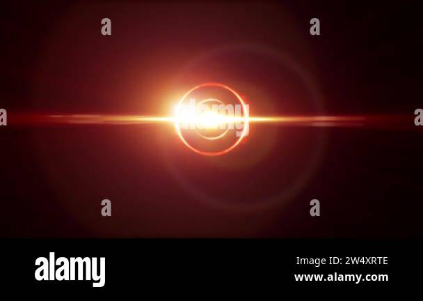 4k Abstract Center Flickering Flare Light Background with Halo effect Loop. Animation of ...