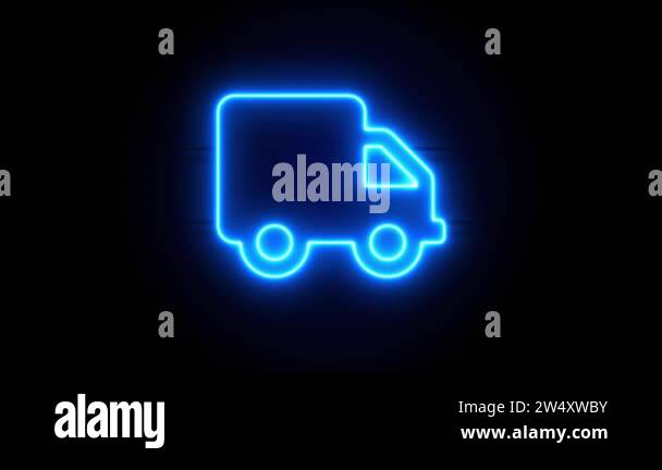 Car Side neon sign appear in center and disappear after some time ...