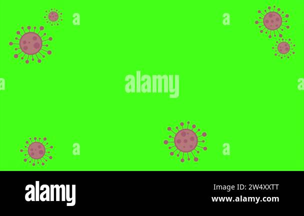 Simple rendering animation, purple pink coronavirus cells covid-19 ...