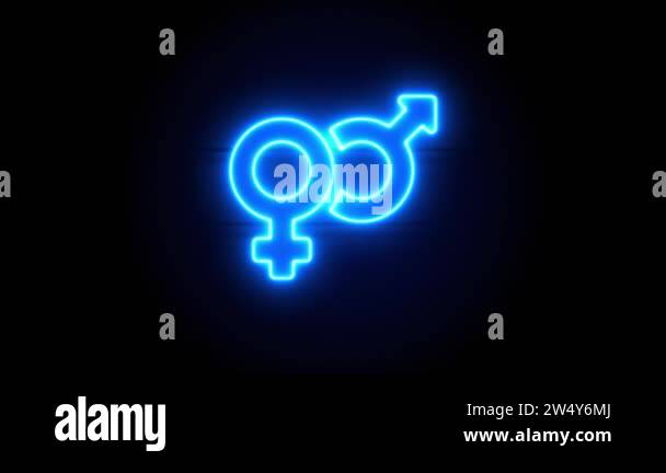 Venus Mars neon sign appear in center and disappear after some time ...