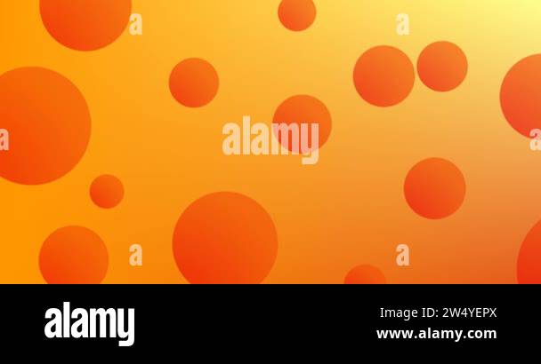 Animation of floating orange spheres with moving white dots over orange ...