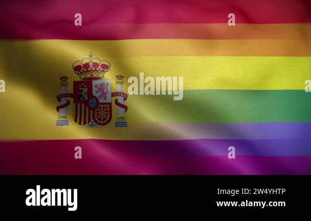 LGBT Spain Flag Loop Background 4K Stock Video Footage - Alamy