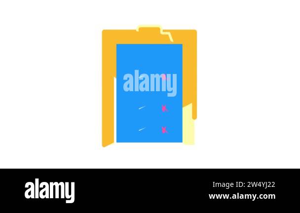 check list or questionnaire call center color icon animation Stock ...