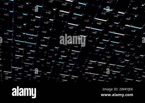 Financial data on a digital monitor, finance data concept. Animation. Changing numbers and ...