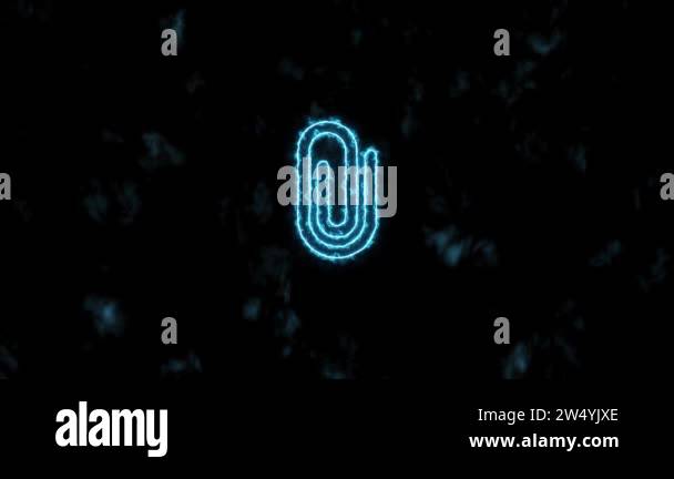 Stop motion. The blue attach icon gradually increases and changes color ...
