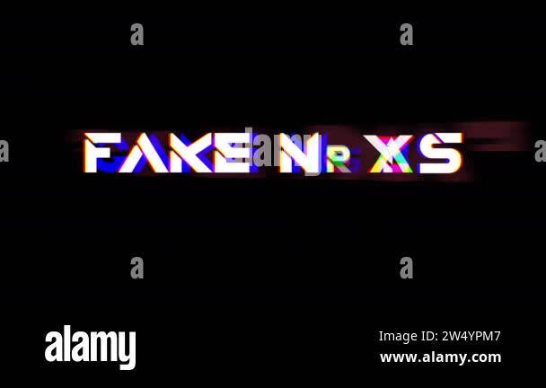 FAKE NEWS Glitch Text Animation Background, Loop Stock Video Footage ...