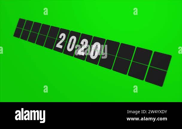 2020-2021. New Year concept. Set of digital countdown timer. Flip ...