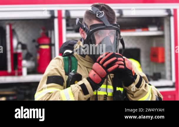 Firefighting gas mask Stock Videos & Footage - HD and 4K Video Clips ...