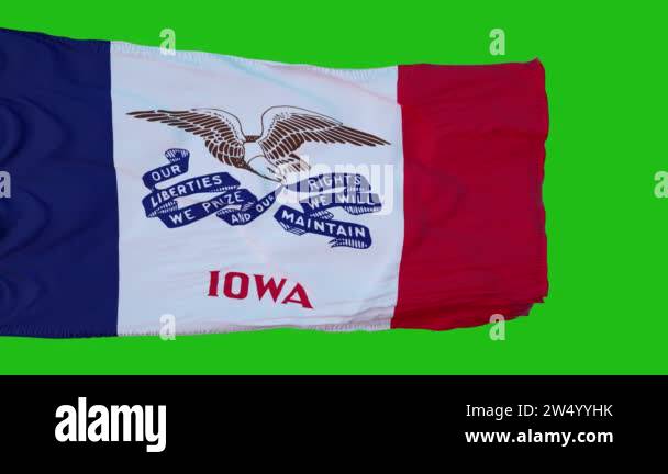 Flag of Iowa on Green Screen. Perfect for your own background using ...