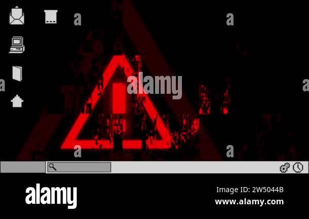 Digital animation of multiple tabs with skull icon and virus text ...