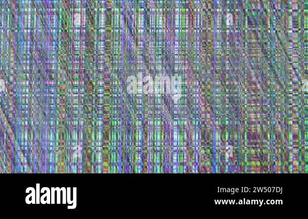 Device monitor digital failure. Screen noise in the form of blinking and moving color bars ...