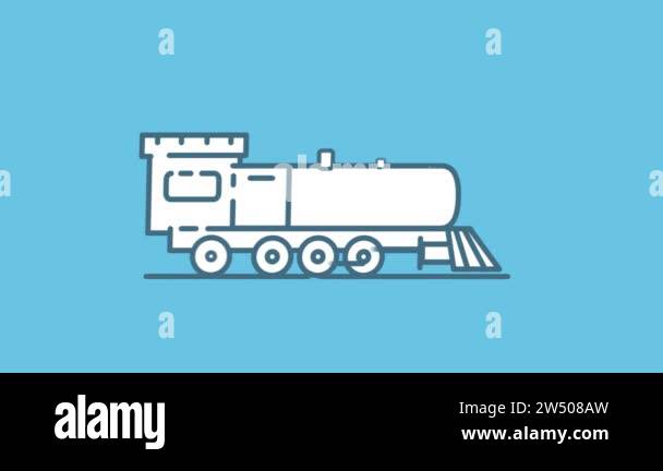 Steam locomotive train icon Stock Videos & Footage - HD and 4K Video ...
