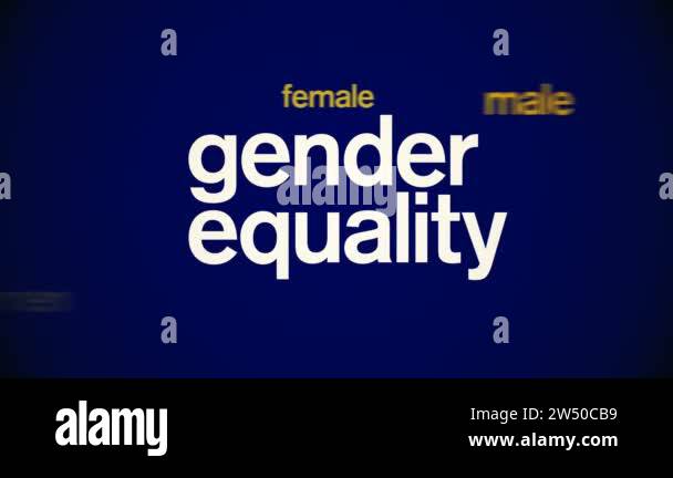 4k Gender Equality Animated Tag Word Cloud,Text Design Animation Stock ...
