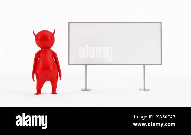 3D character little red devil - 3D character animation - Little Red ...