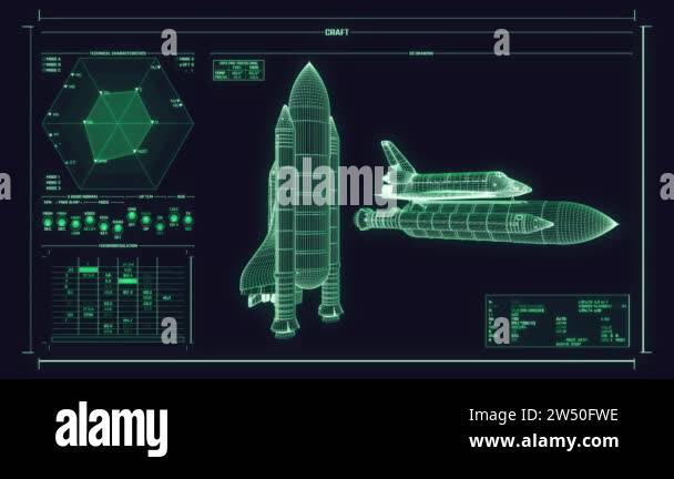 Green Mission Control Center screen with indicators and launch ...