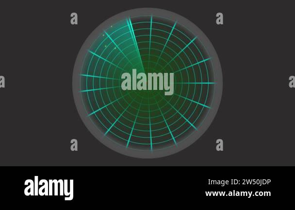 Radar HUD Screen Animation with moving targets. Sonar Screen For ...