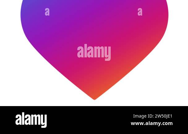 Instagram Heart shape Like icon Social media 4K 3D Green Screen Loop ...