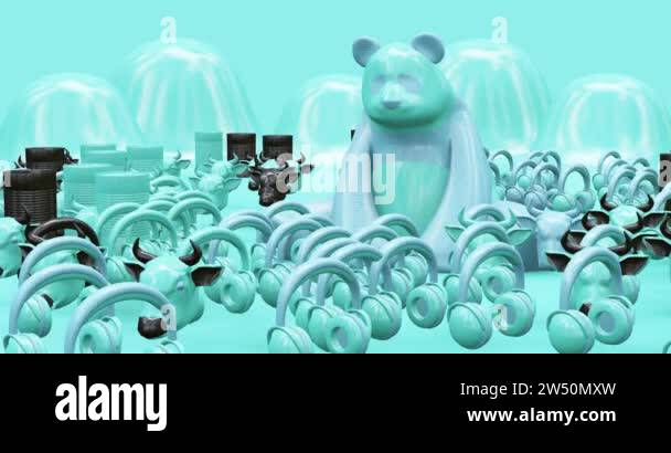 Minimal 3d art. Animated stylish hipster objects in geometric design ...