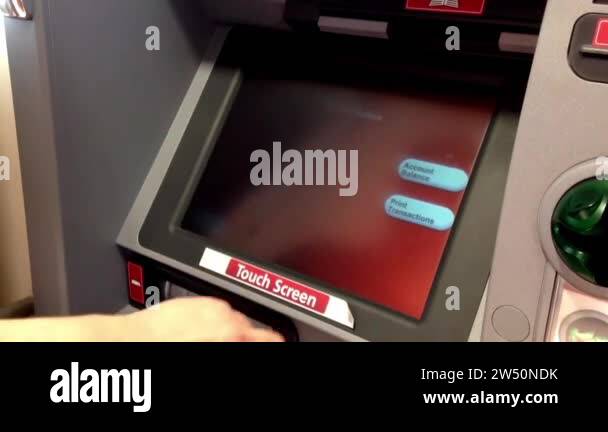 Man depositing cheque at ATM machine inside Cibc bank Stock Video ...