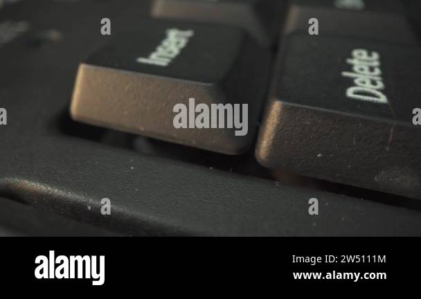 Deleting Files On A Computer Hitting Delete Enter And Arrow Keys A Finger On The Black