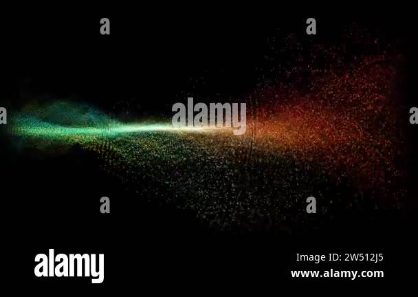 Futuristic abstract rainbow particles spiral waveform dimension million ...