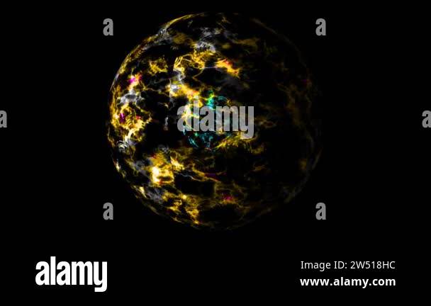 Abstract aqua core visualization wave technology digital gold energy ...