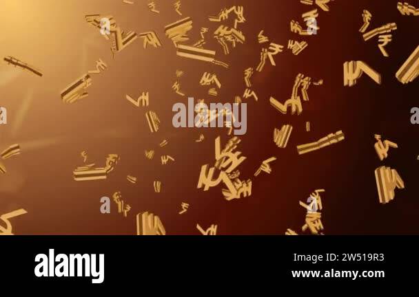 4K 3D Animation of Indian Rupee symbols falling Loop background. Green ...