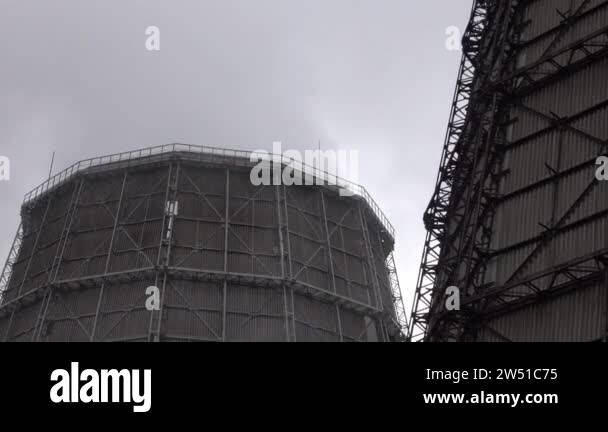 Smoke from pipes with emissions of harmful substances at an industrial ...