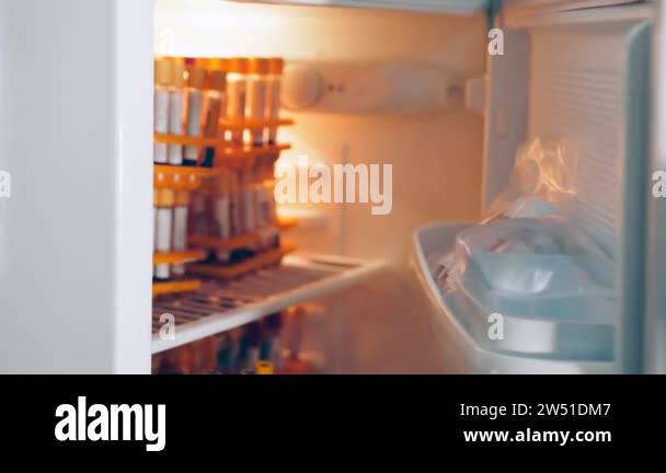 Stored blood samples in laboratory refrigerator Stock Videos & Footage ...