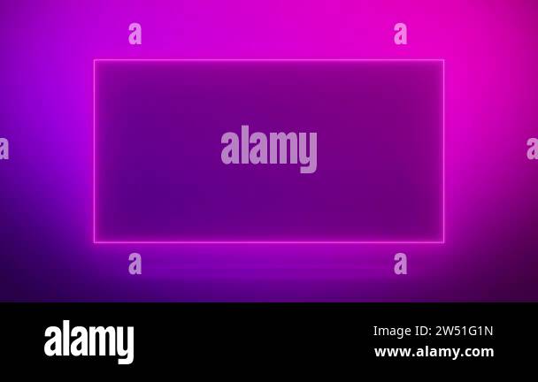 Abstract neon blue and purple blinking frame, technology idea concept ...