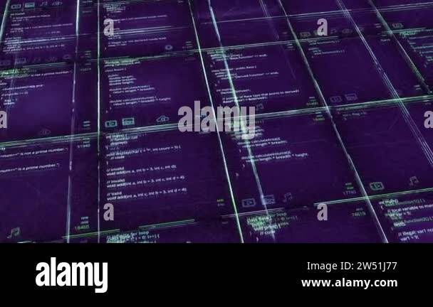 Streaming Digital Data Abstraction With Numbers And Letters In Rows Of