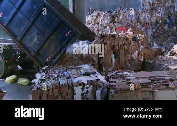 Behind the scenes look at the steps of modern recycling Stock Video ...