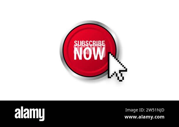 Red rounded subscribe button Stock Videos & Footage - HD and 4K Video ...