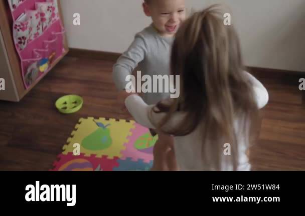 Childhood, family, isolation concept - two small preschool child girl ...